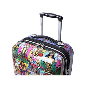 Betsey Johnson Designer 20 Inch Carry On - Expandable (ABS + PC) Hardside Luggage - Lightweight Durable Suitcase With 8-Rolling Spinner Wheels for Women (Girls Print)
