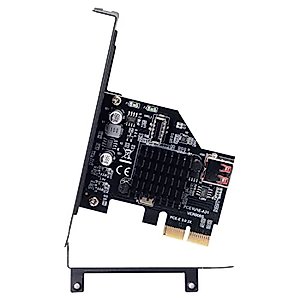 ChenYang 2 Port USB 2.0 ＆ USB 3.1 Gen 2 Type-E Front Panel Socket to PCI-E 2X PCI Express Expansion Card Adapter