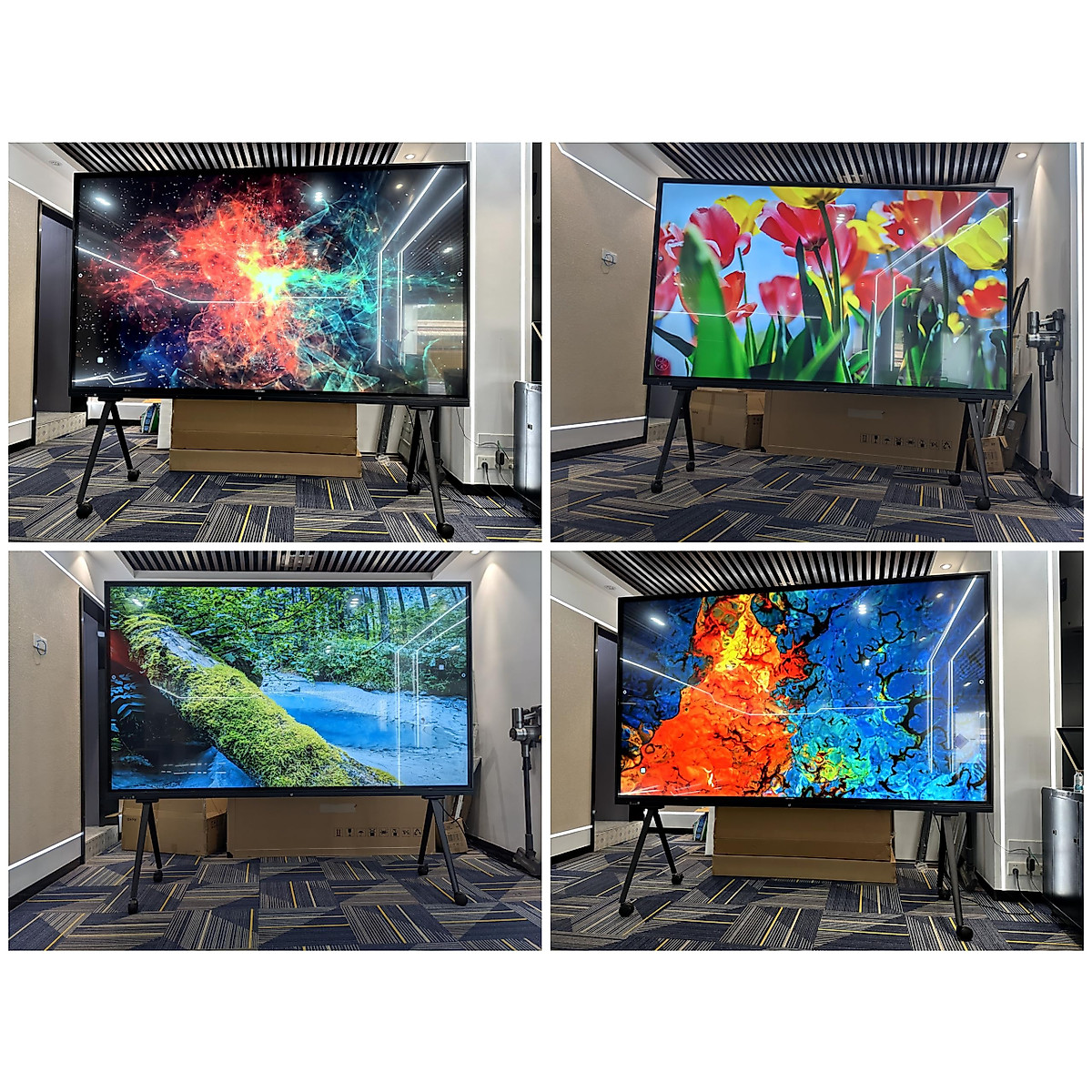 GTUOXIES 108 Inch Portable LED Screen 4K UHD Smart TV; TS108TD for Home and Business, Amazing Contrast That Works Beautifully in Indoor Environments