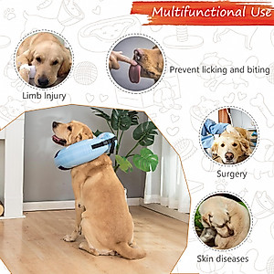Inflatable Dog Cone Collar,Waterproof Soft Dog Donut Cone for Large Medium Small Dogs Cats, Recovery Dog E-Collar Alternatives After Surgery (Suit Blue, X-Large)