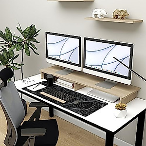 Gaming Mouse Pad Large Desk Mat Topographic Mouse Pad Gaming Mousepad Large 31.5 x 11.8in Desk Mat Desk Pad Extended XL Black Mouse Pad for Keyboard with Anti-Slip Rubber Base Mouse Mat Keyboard Pad