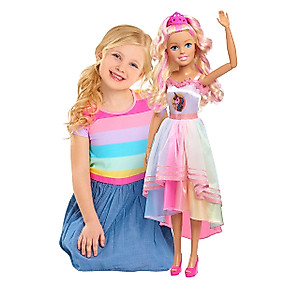 Just Play Barbie 28-inch Best Fashion Friend Unicorn Party Doll, Blonde Hair, Kids Toys for Ages 3 Up, Amazon Exclusive