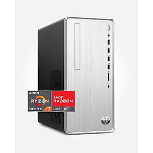 HP Pavilion Desktop PC, AMD Ryzen 7 5700G, 16 GB RAM, 512 GB SSD, Windows 11 Pro, Wi-Fi 5 & Bluetooth Connectivity, 9 USB Ports, Wired Mouse and Keyboard Combo, (TP01-2022, 2021) (Renewed)