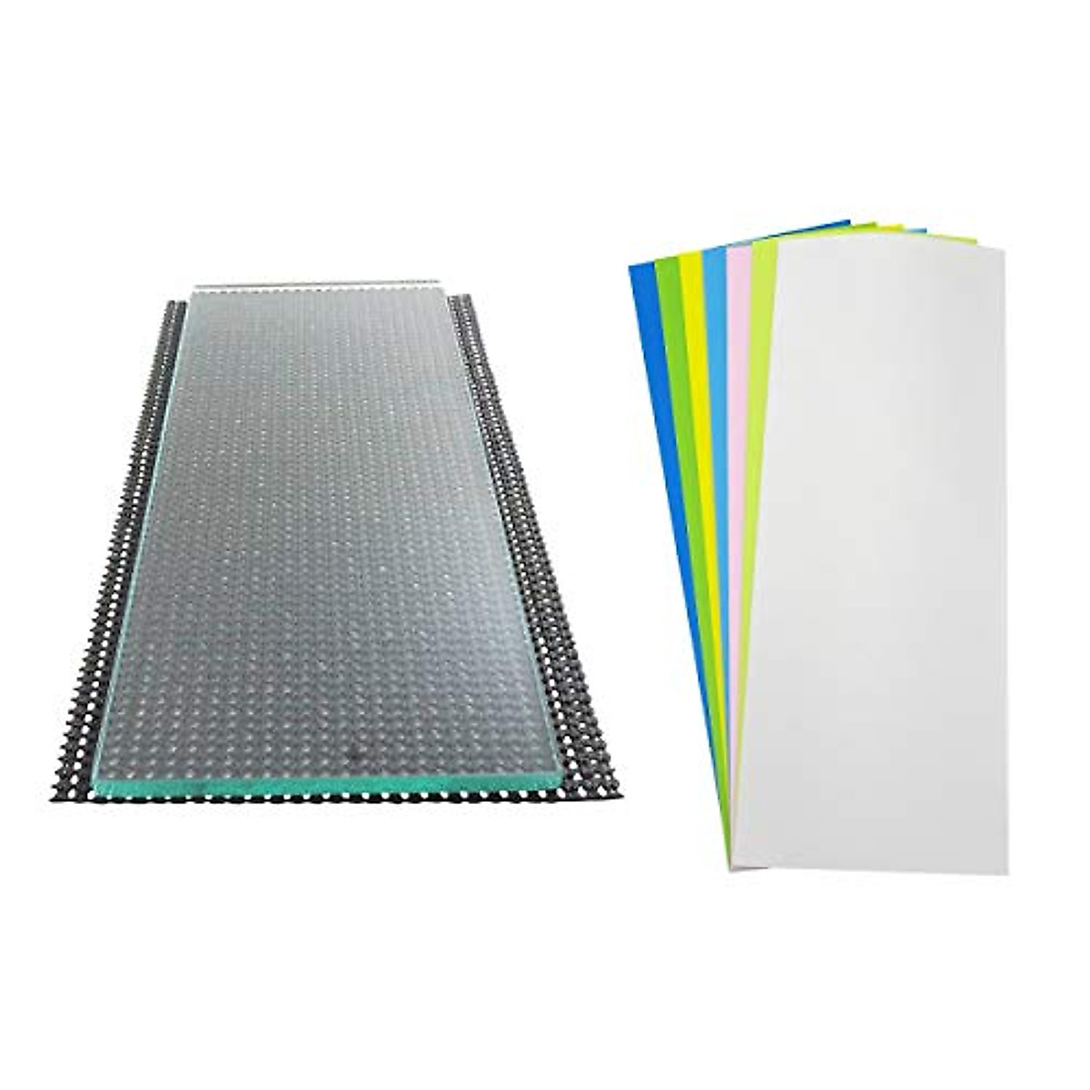 Taytool 279182 Single Sheet 5/16 x 5 x 12 Dead Flat Float Plate Glass with 7 Sheets 3M (TM) Lapping Microfinishing Film for Scary Sharp Sharpening System