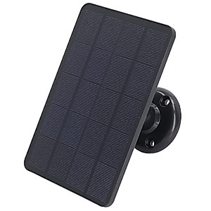 4W Solar Panel Kit, Monocrystalline Battery Charger with Micro USB Interface, Portable High Efficiency Solar Charger for RV Marine Boat Off Grid System, for Camera (Black)