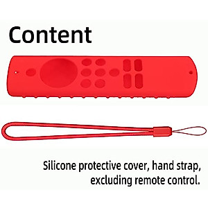 Silicone Case for Fir TV Stick Lite(2nd gen) Remote Control, Anti- Slid Shockproof Bright Color Silicone Cover with Lanyard(Pink)