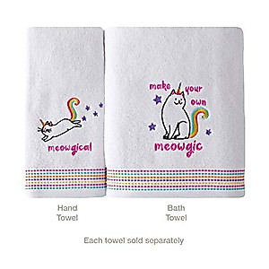 SKL Home by Saturday Knight Ltd. Meowgic Bath Towel in White