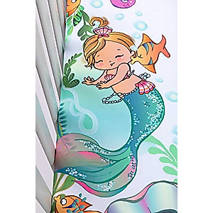 Baby Titi - Fitted Crib Sheet, Mermaids Under The Sea, Soft Microfiber, Crib Sheets for Girls, African American, Asian, Latina Mattress Sheets for Crib and Toddler Beds (Mermaid)…