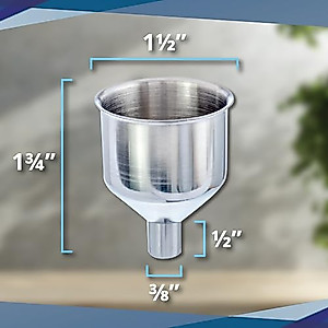 SE Stainless Steel Funnel for Flasks, Small Metal Funnel for Filling Drinking Liquor Flask, Transferring Oil, Juice, Milk, Attached Screw-On Cap