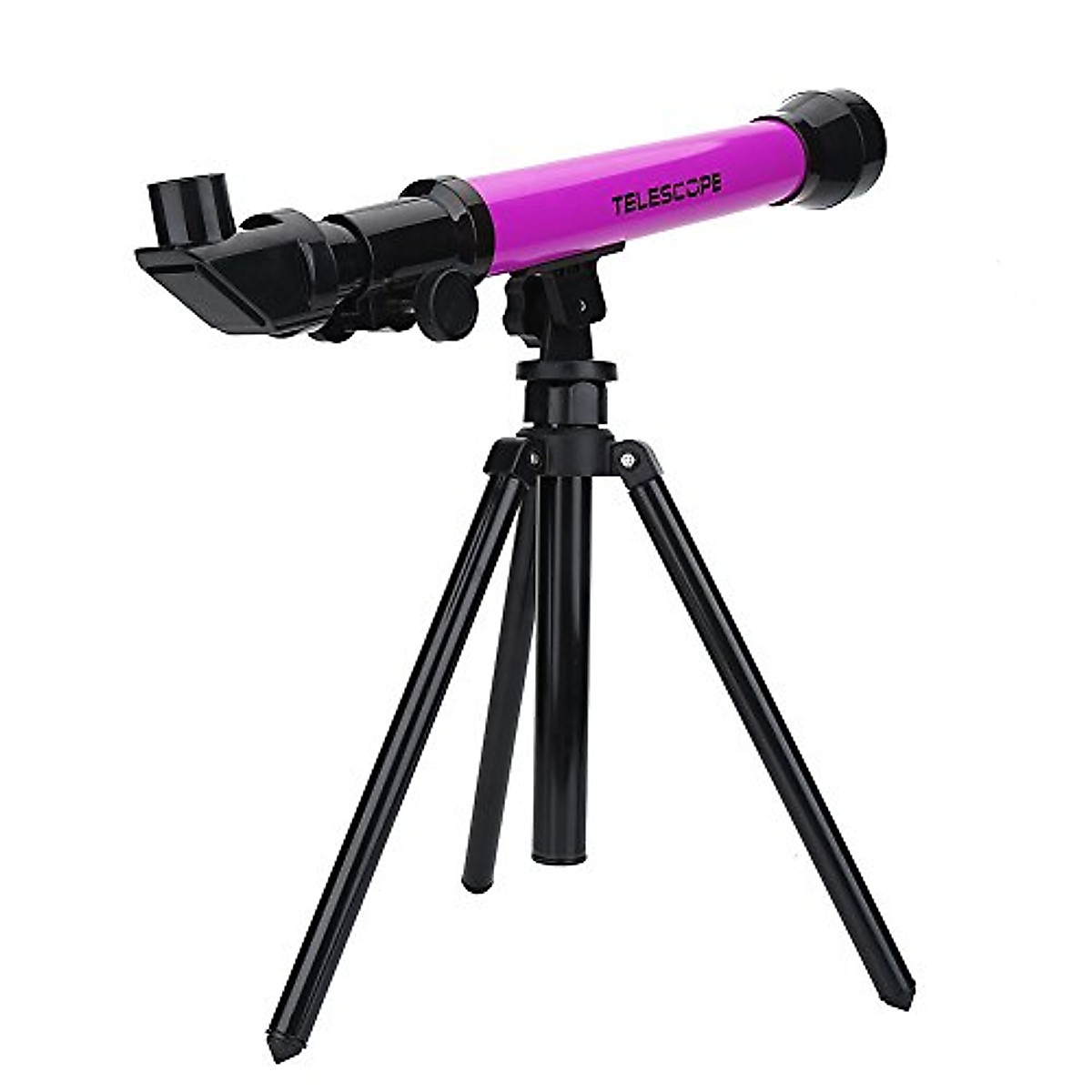 Telescope for Kids Beginners, Travel Scope, Equipped with 20X, 40X, 60X Interchangeable Eyepieces, Portable Travel Telescope with Tripod, Best Gift for Child (Purple)