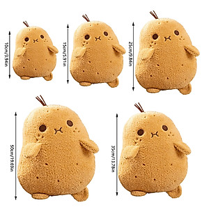 Cute Potato Stuffed Animal, Potato Pillow Plush Toy, Soft Stuffed Food Potato Plushie Pillow Toys Doll Decorative Throw Pillows for Boys Girls Birthday Xmas Gift (9.8)