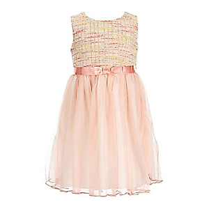 Bonnie Jean Girl's Easter Dress and Coat Set - for Baby, Infant, Toddler and Little Girls, Peach, 18 Months