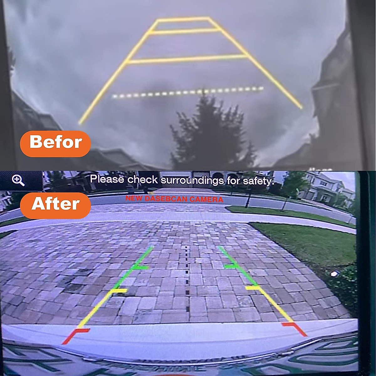 Boeeda Rear View Backup Camera Compatible with Dodge Journey 2011-2020 Park Assist Camera Replaces# 56054158AB 56054158AC 56054158AD 56054158AE 56054158AF 56054158AG (Dodge Journey 2011-2020)