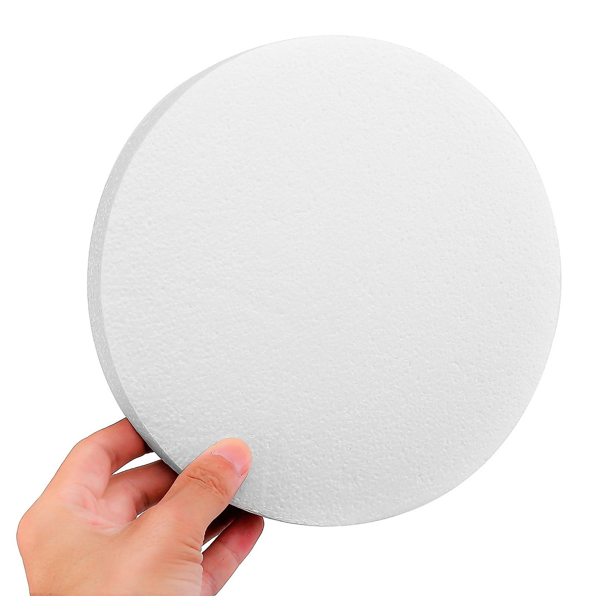 FFchuanhe 4 Pack Foam Circles for Crafts, Polystyrene Round Foam Discs (8×8×1 in) for DIY Projects, Decorations, Modeling, Christmas Decoration
