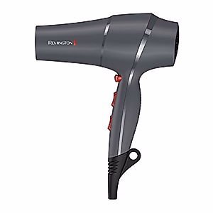Remington Max Comfort Hair Dryer, Tourmaline, Ionic, & Ceramic Technology, Gray D3200