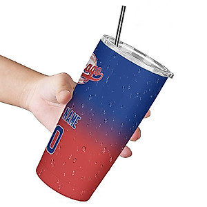 Custom Car Tumbler,Tumblers Stainless Steel 20.8oz,Personalized Baseball Cup,Sports Travel Coffee Mug,Customized Presents Gifts for Mother's Day Friends Fan Players Coach Lovers,Custom Number and Name