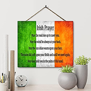JennyGems Irish Prayer Wooden Sign, May the Road Rise Up To Meet You, 10x12 Hanging Wood Sign, Celtic Gifts, Irish Gifts, American Made