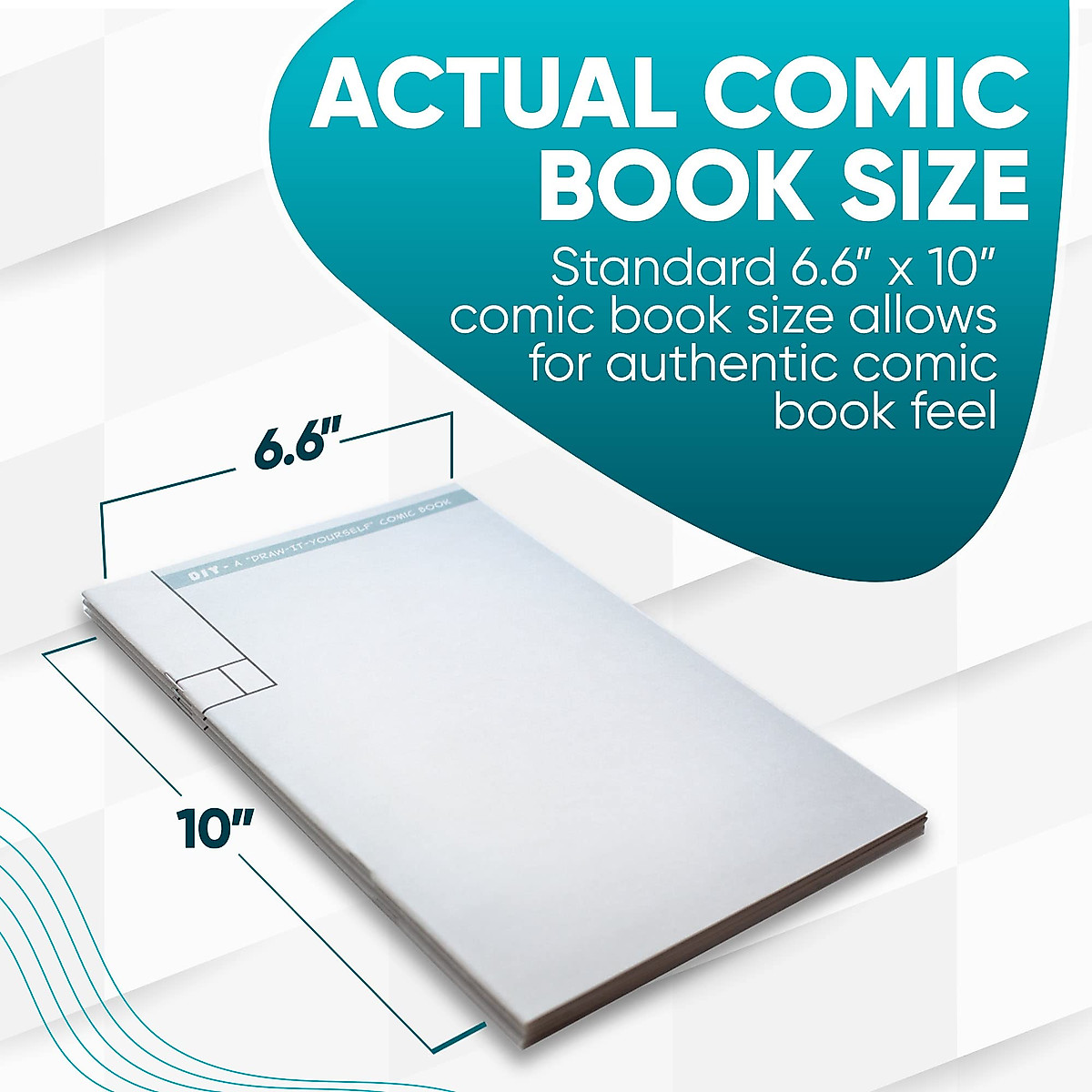 Koala Tools - Blank Comic Book, Draw-It-Yourself Comic Sketch Book with Dynamic Panels, 6.6 x 10 Inches, 28 Pages, Pack of 3