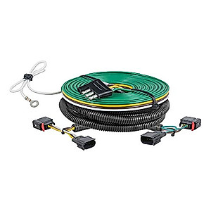 CURT 58916 Custom Towed-Vehicle RV Wiring Harness for Dinghy Towing, Fits Select Dodge, Ram 1500, 2500, 3500 , Black