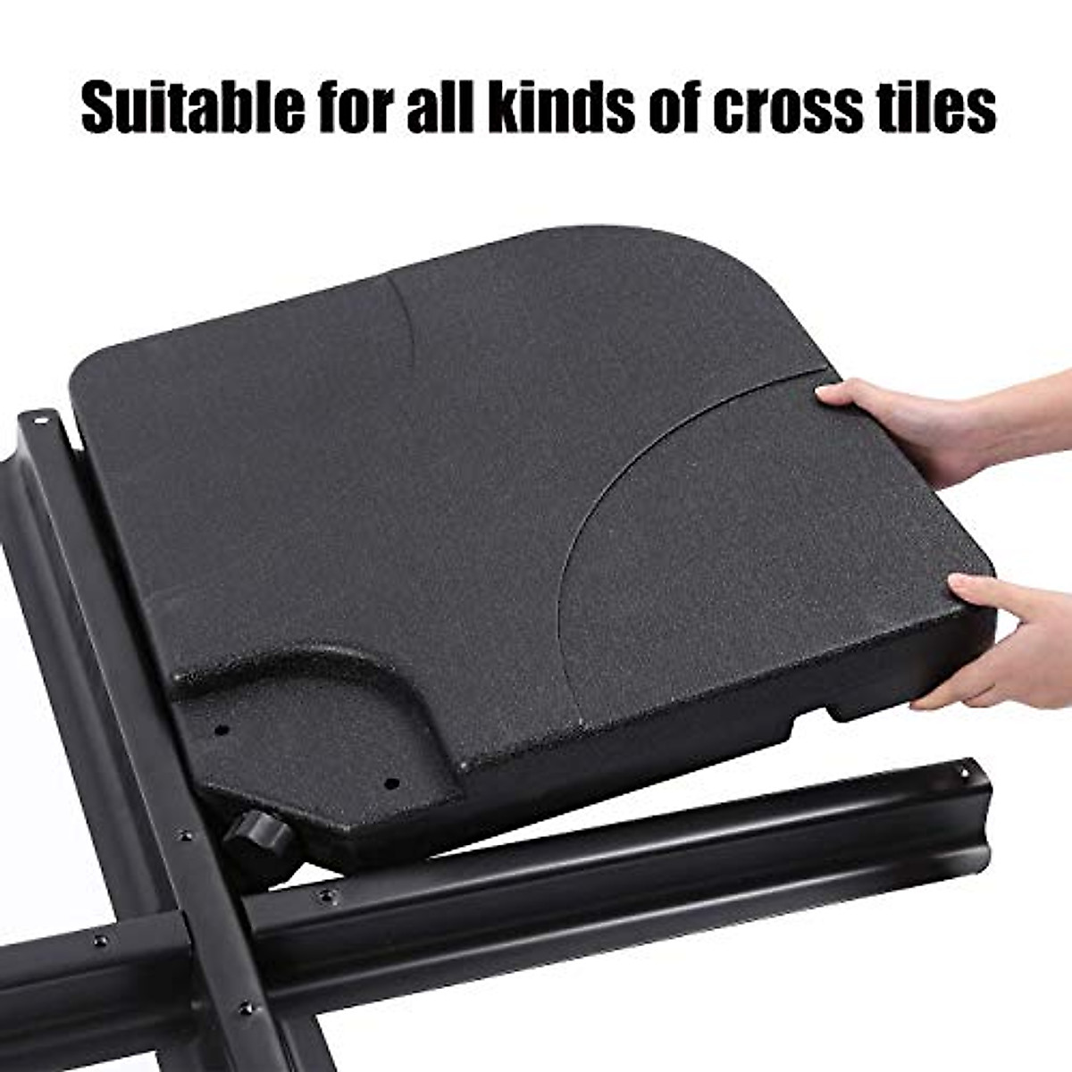 Sunnyglade 4PCS 176LB Square Shaped Water Or Sand Filled Umbrella Base Cantilever Offset Patio Market Umbrella Base Stand with U Locking (Black)