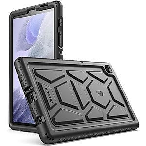 Poetic Turtleskin Heavy Duty Case Designed for Galaxy Tab A7 Lite 8.7 Inch (SM-T220/T225/T227), Rugged Shockproof Drop Protection Kids Friendly Protective Silicone Cover Case, Black