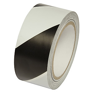 Incom WT2300 Manufacturing: Hazard Warning Conformable Tape, 2" x 108', Black/White