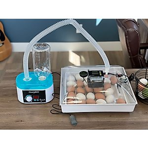 Incubator Warehouse HumidiKit™ with Digital Hygrostat - Auto Humidifier with 1L Water Bottle - Humidity Controller for All Types of Eggs - Automatic Humidity System Compatible with Most Incubators
