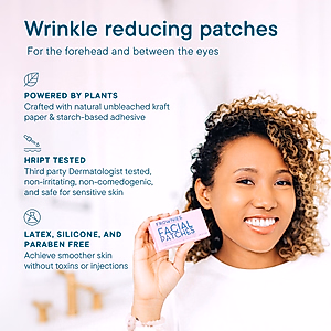 FROWNIES Forehead and Between the Eyes Facial Patches - Hypoallergenic Patches to Smooth & Soften Forehead Horizontal & Eleven Lines - For Overnight Use, 144 count