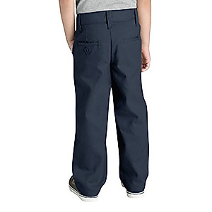 Dickies Khaki Big Boys' Flex Waist Stretch Pant, Dark Navy, 16 Husky