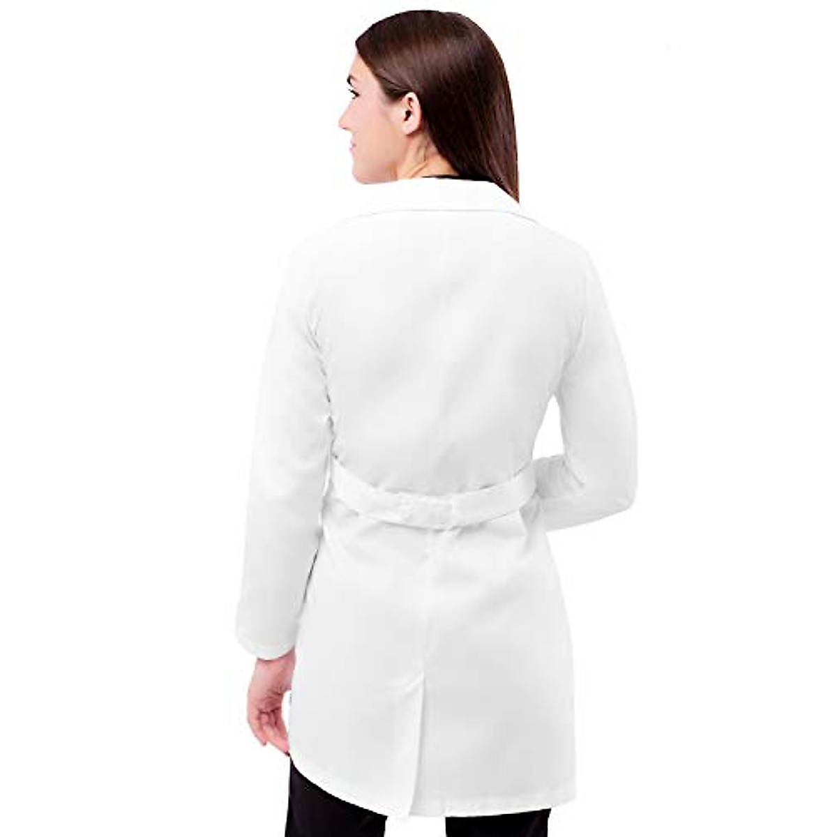 Adar Universal Lab Coats for Women - Belted 33" Lab Coat - 2817 - White - L