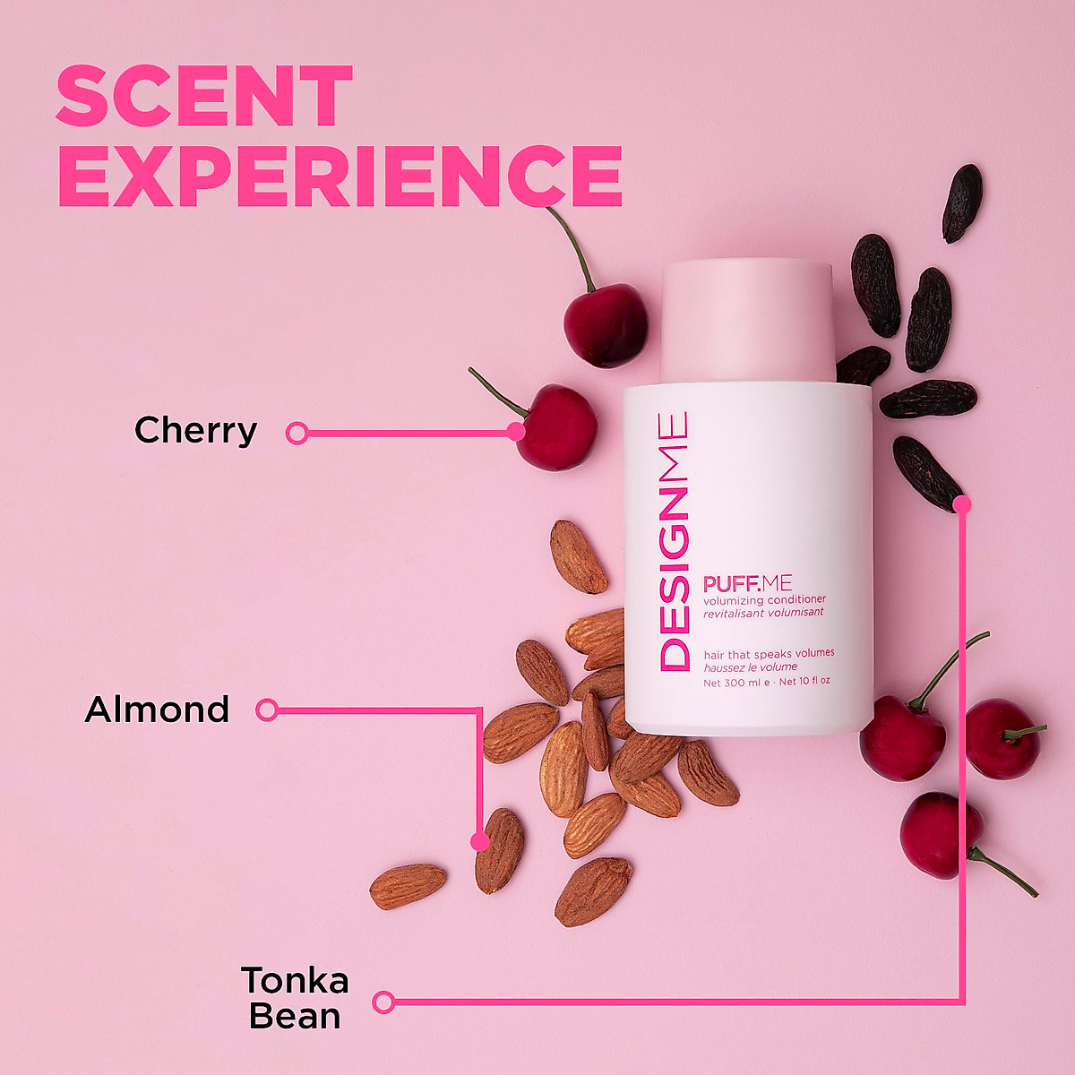 PUFF.ME Volumizing Conditioner by DESIGNME | Hydrating, Adds Volume, Body and Shine for Thicker & Bouncier Hair | For Fine & Medium Hair | Boosts Shine | Vegan, Color-Safe, Paraben & Sulfate Free