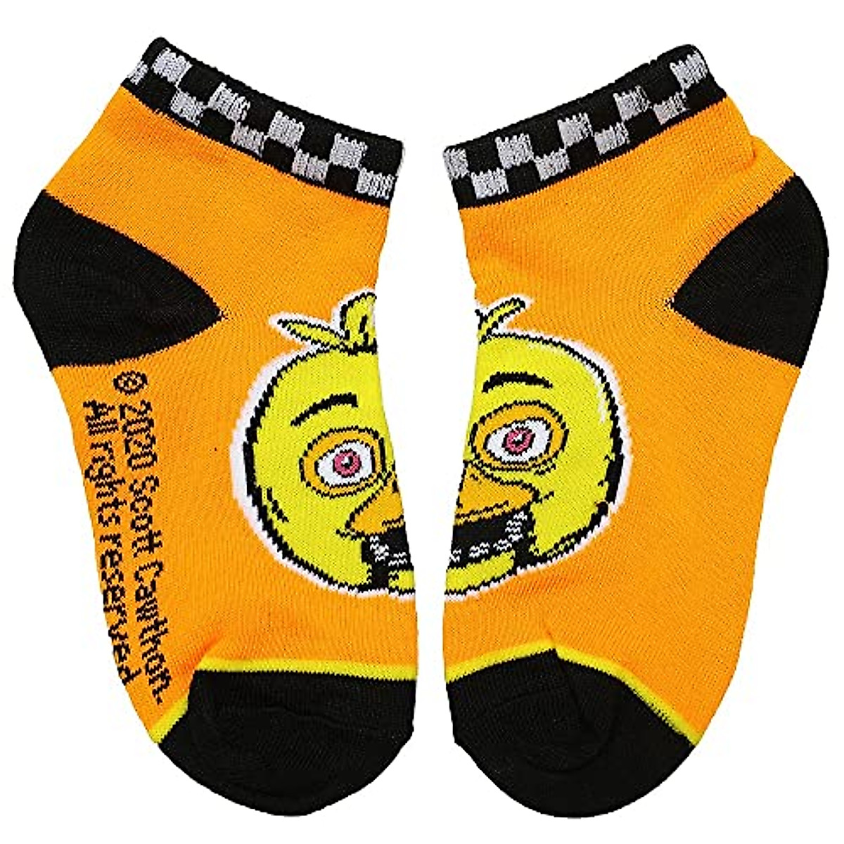 Five Nights at Freddys Horror Video Game Youth 5-Pack Ankle Socks