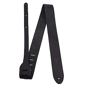 Perri&#039;s Leathers Ltd. - Buffalo Leather Guitar Strap - Adjustable Strap From 41″ to 56″ for Electric, Acoustic, Bass Guitar - for Kids &amp; Adults - Black (B20-177)