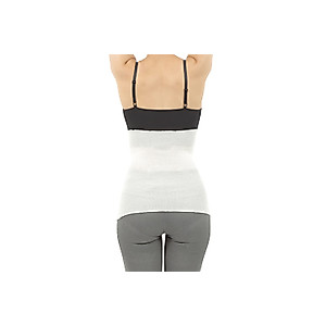 DuringVillage Belly Warmer Haramaki Thermal Underwear Top Cotton & Silk for Women Made in Japan (White,Medium)