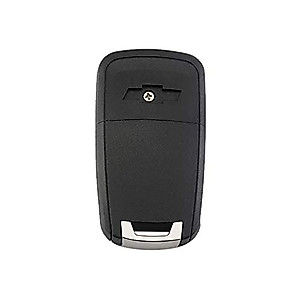 Dewangli Replacement Flip Folding Key Fob Case Cover fit for 2010 2011 2012 2013 2014 Chevy Chevrolet Camaro Cruze Malibu Equinox Sonic Impala Remote Key Fob Shell OHT01060512 (3 Button) (3 Button)