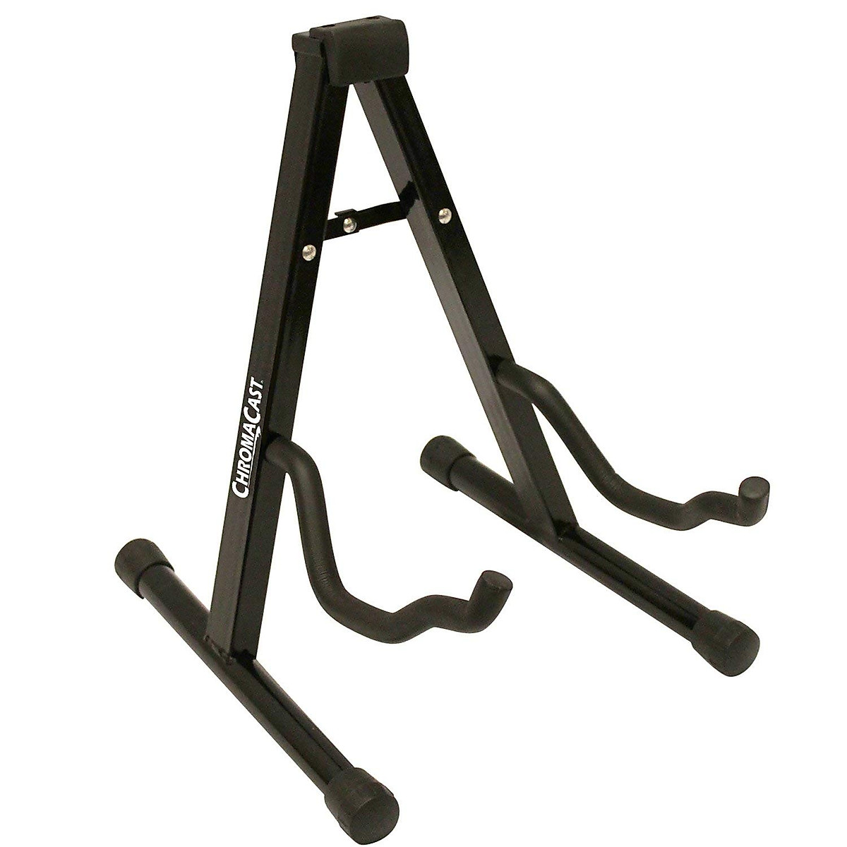 ChromaCast Folding A-Frame Guitar Stand for Acoustic and Electric Guitars with Secure Lock (CC-MINIGS),Black
