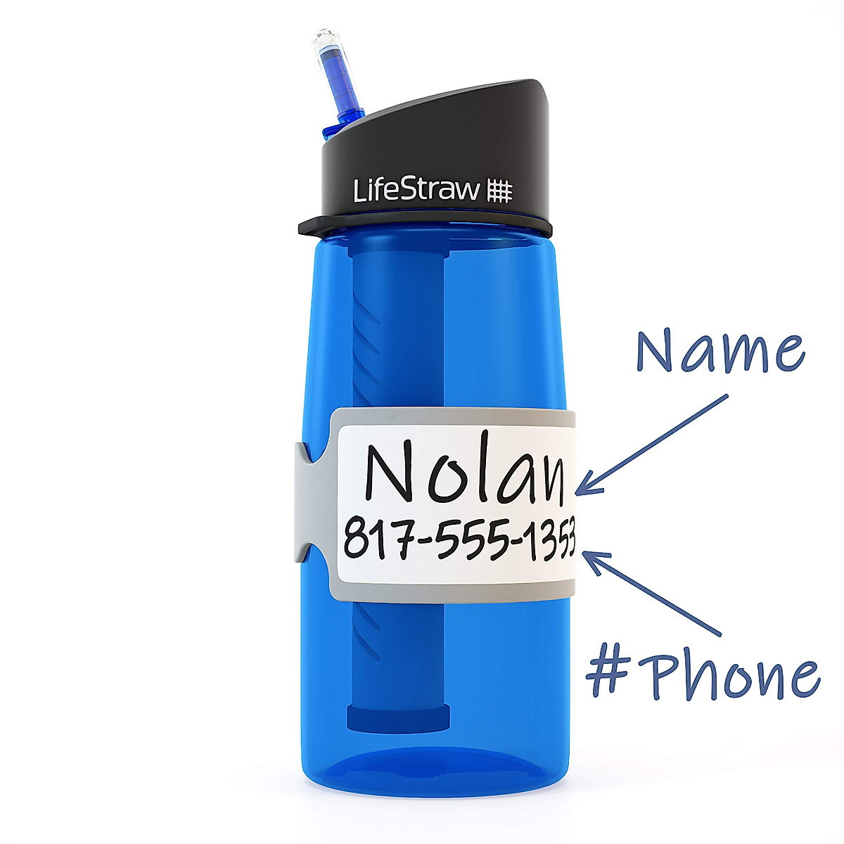 Pumpkin Doodle Permanent Write-on Labels for Bottles/Sippy Cups/Food Containers 6pcs (Grey)