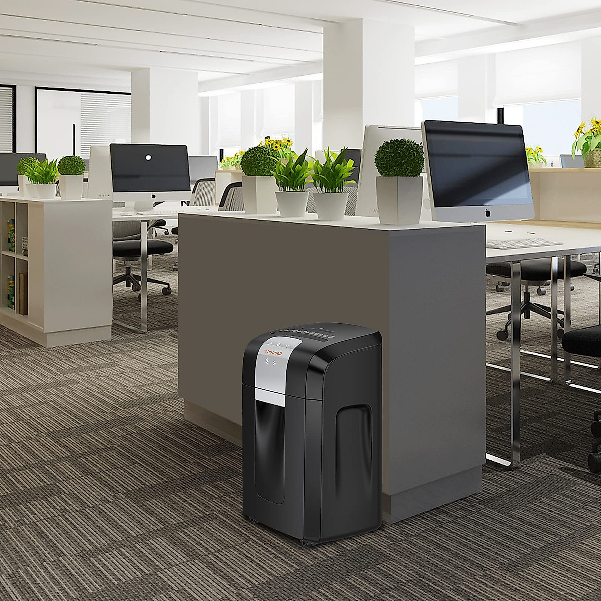 Bonsaii 14 Sheet Paper Shredder for Office, 60-Mins Cross-Cut P-4 Level Paper Shredder Shreddable Document/Mails/CDs/Credit Cards with 4.2 Gal Pullout Basket, Jam Proof & 4 Casters(3S16 Upgrade)