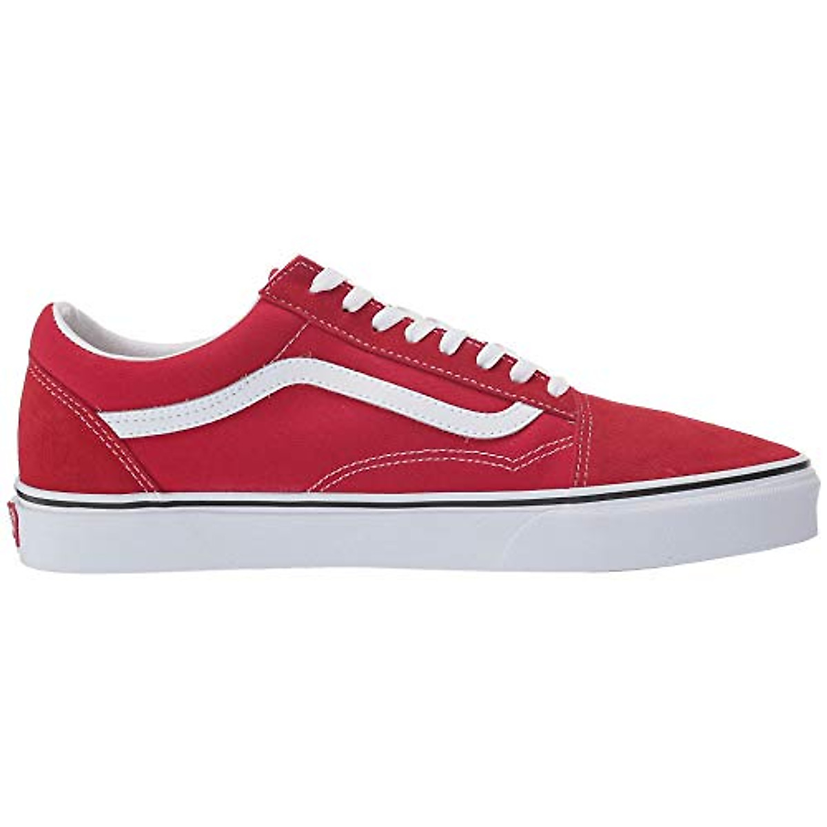 Vans Men's Old Skool Sneaker, Racing Red/True White, Size 9