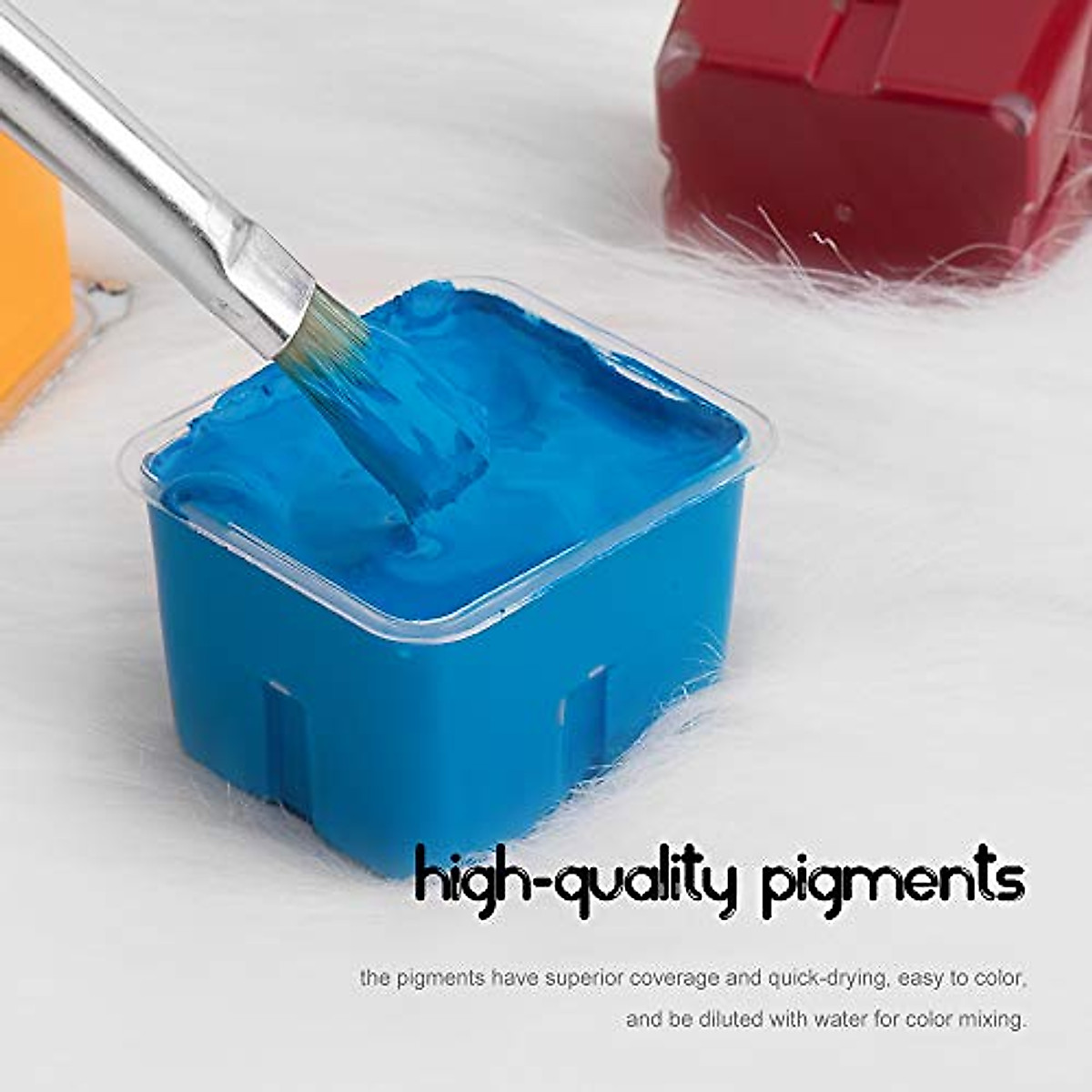 Arrtx Gouache Paint Set, 18 Colors x 30ml Unique Jelly Cup Design, Portable Case with Palette for Artists, Students, Gouache Opaque Watercolor Painting (Mint Green)