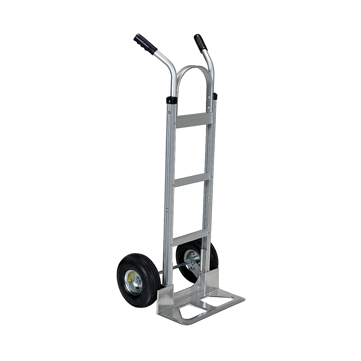 Vestil DHHT-500A Aluminum Hand Truck with Dual Handle, Pneumatic Wheels, 500 lbS Load Capacity, 49" Height x 20-1/4" Width x 18" Depth