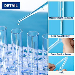 Teenitor 150PCS 3ML Plastic Transfer Pipettes Eye Dropper, Disposable Essential Oils Pipettes Dropper Makeup Tool Science and Lab