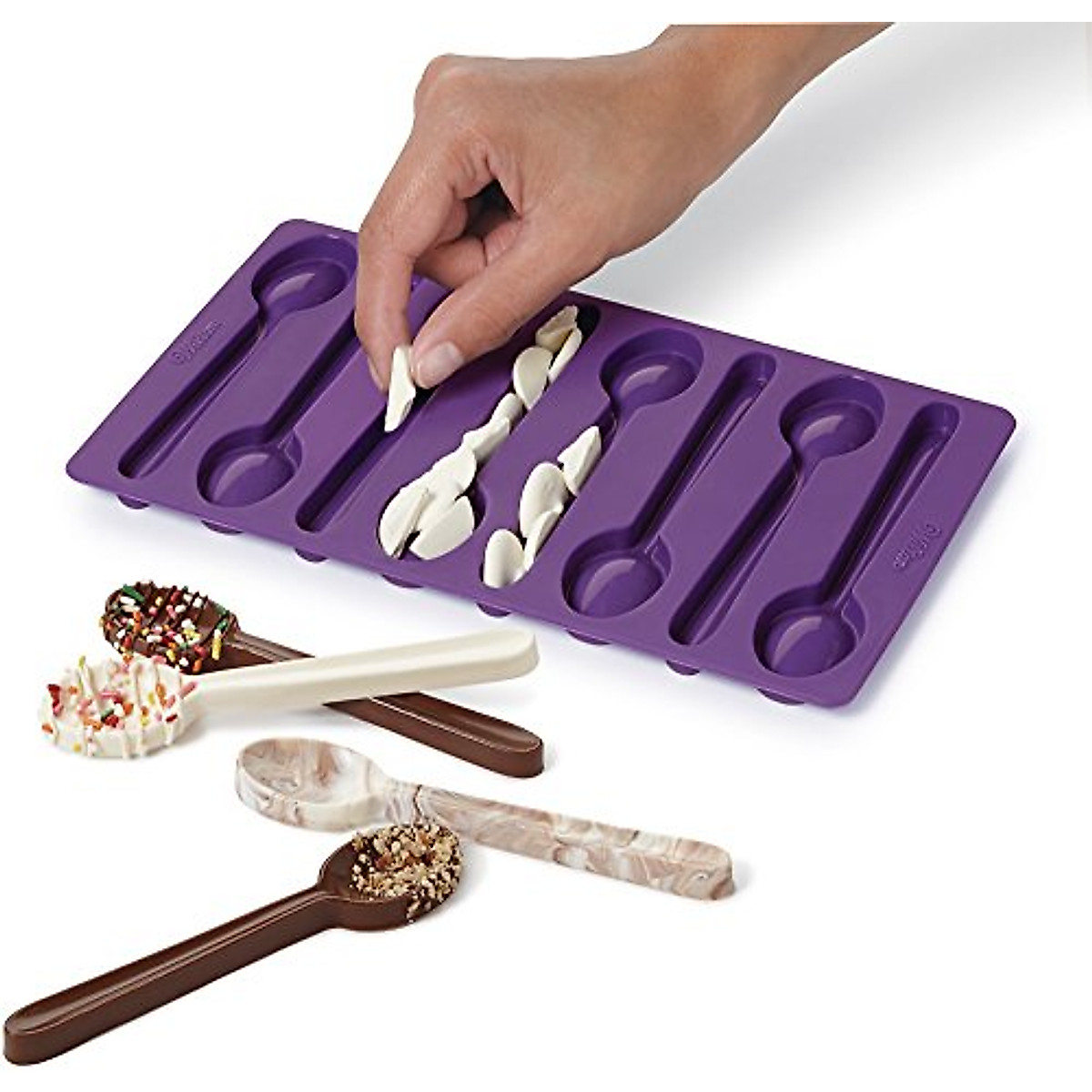 Wilton Spoon-Shaped Silicone Candy Mold, Purple