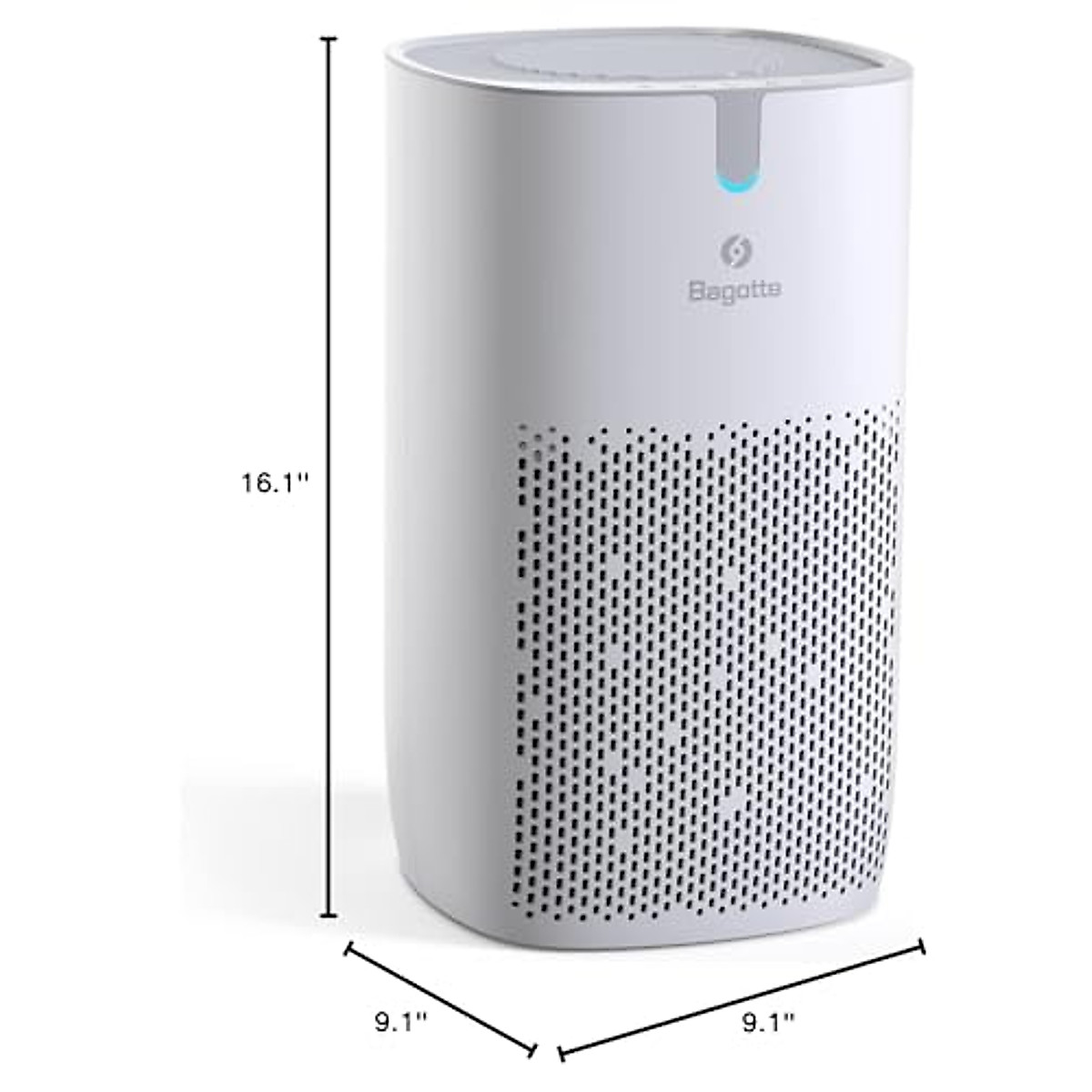 Air Purifier for Home Large Room, Bagotte 4-in-1 H13 HEPA Filter Air Purifier up to 1725 ft² in 60 Min, 24dB Quiet 4 Speeds 6 watts Sleep Mode Energy Saving, Remove 99.97% Dust Smoke Odor Ozone Free
