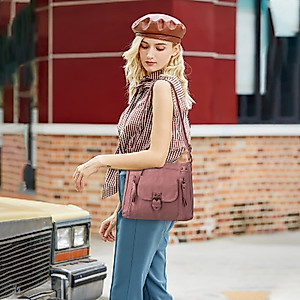 cross body bag purses for women Mini Shoulder Purses and Handbags Medium, Fashion Ladies PU Washed Leather Samll Black Purses