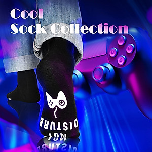 Funny Gaming Socks and LED Telescoping Magnet Pickup Tool Set with Lights - Stocking Stuffers Gifts for Women Teenage Boy Girl
