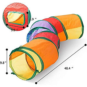 Blnboimrun Cat Tunnel with Play Ball, Interactive Peek-a-Boo Cat Chute Cat Tube Toy, Camouflage S-Tunnel for Indoor Cat