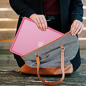 CAMPLALA Shockproof Case for M3 M2 MacBook Air 15 Inch Model A3114 A2941, Shockproof Hard Shell Case Stand & Keyboard Cover & Screen Protector & OTG Adapter & Webcam Cover, Rose