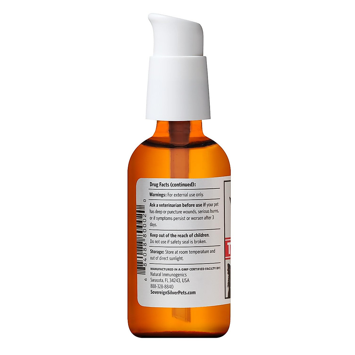 Sovereign Silver First Aid Gel for Pets - Topical Healing for Dogs and Cats, 2oz Pump Gel