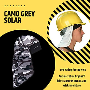 Halo Headband Standard Skull Cap with Tail, Camo Grey, One Size